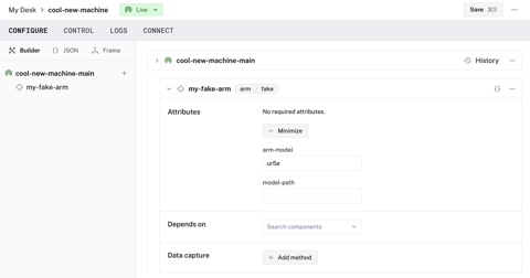 Configure a Fake Arm | Arm Component