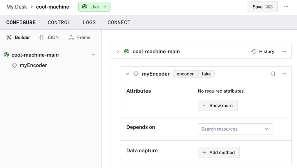 Configure a Fake Encoder | Encoder Component